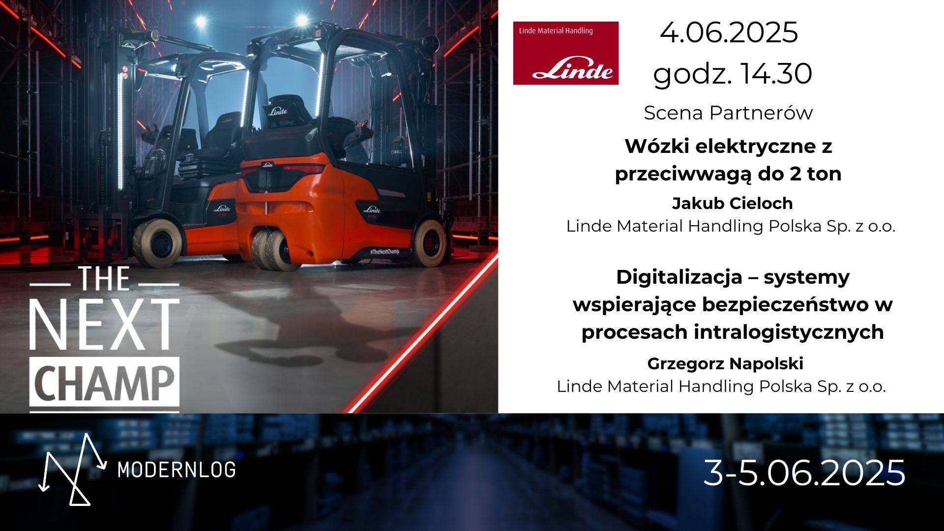 Zapraszamy na prelekcję firmy Linde Material Handling